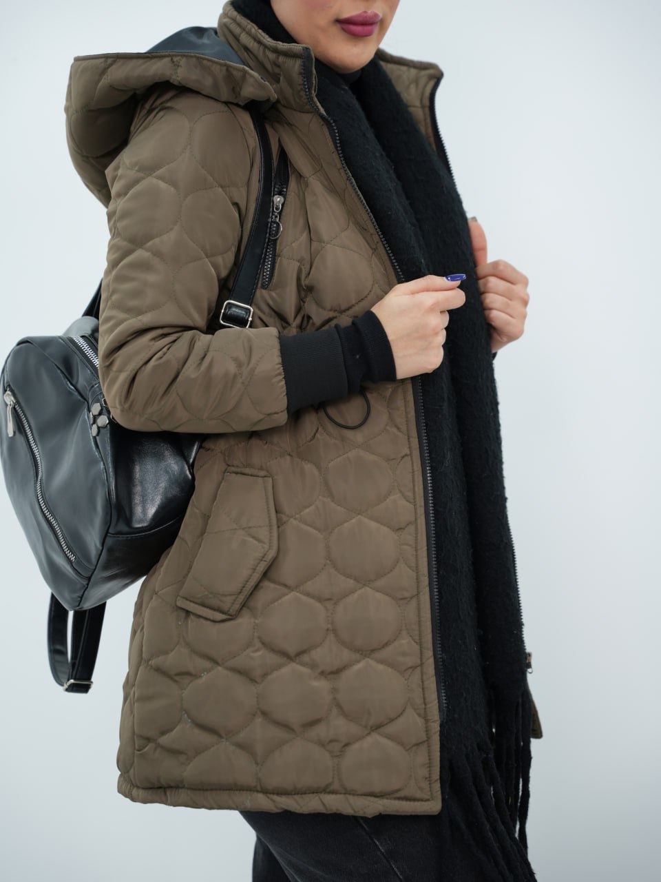 کاپشن سینه زیپ کلاهدار رامان کد6791